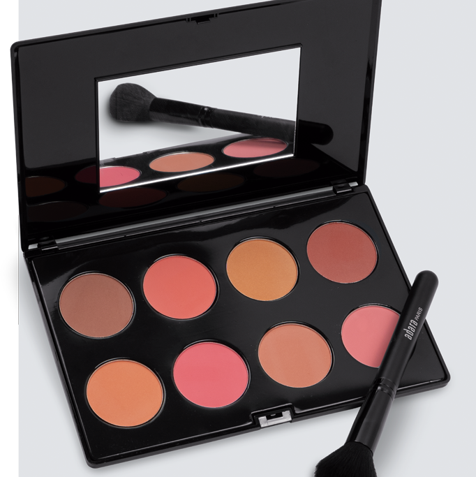 RUBOR EN PALETTE C 8 COLORES Adara Comseticos